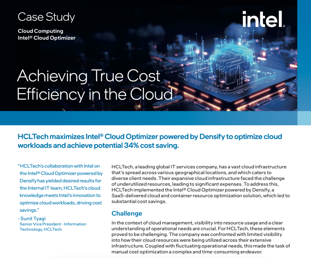 HCLTech Achieves True Cost Efficiency in the Cloud | Densify